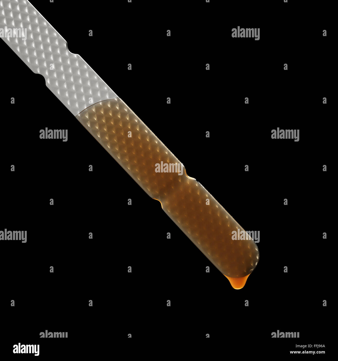 Dipstick with engine oil isolated on black Stock Photo - Alamy