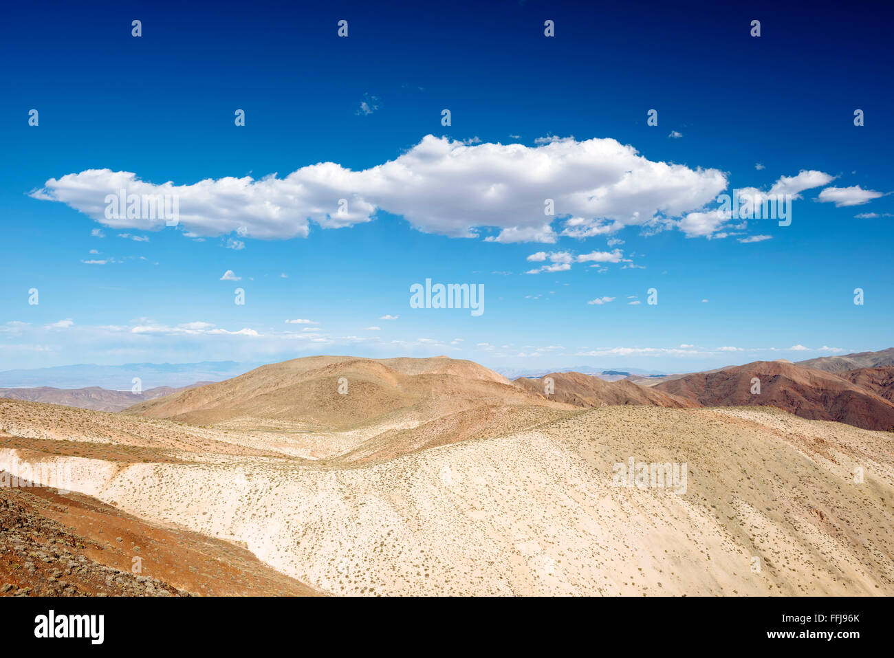 The view from Dante's View, looking east across the Black Mountains of ...