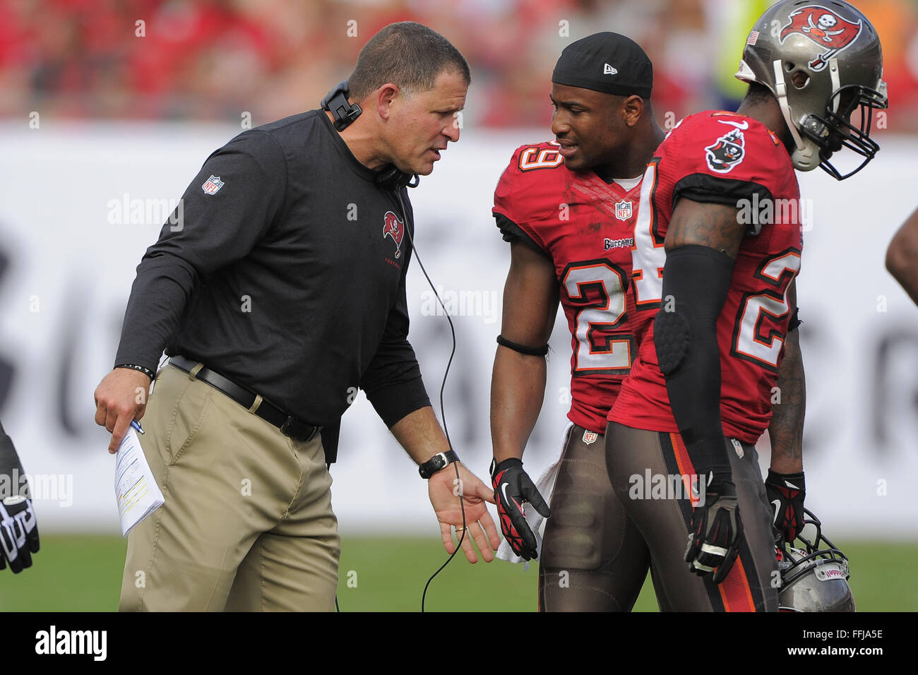 Nov. 17, 2013 - Tampa, FL, United States - Tampa Bay Buccaneers head ...