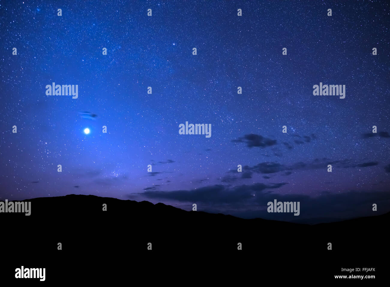 Venus shining bright over Death Valley National Park in California ...