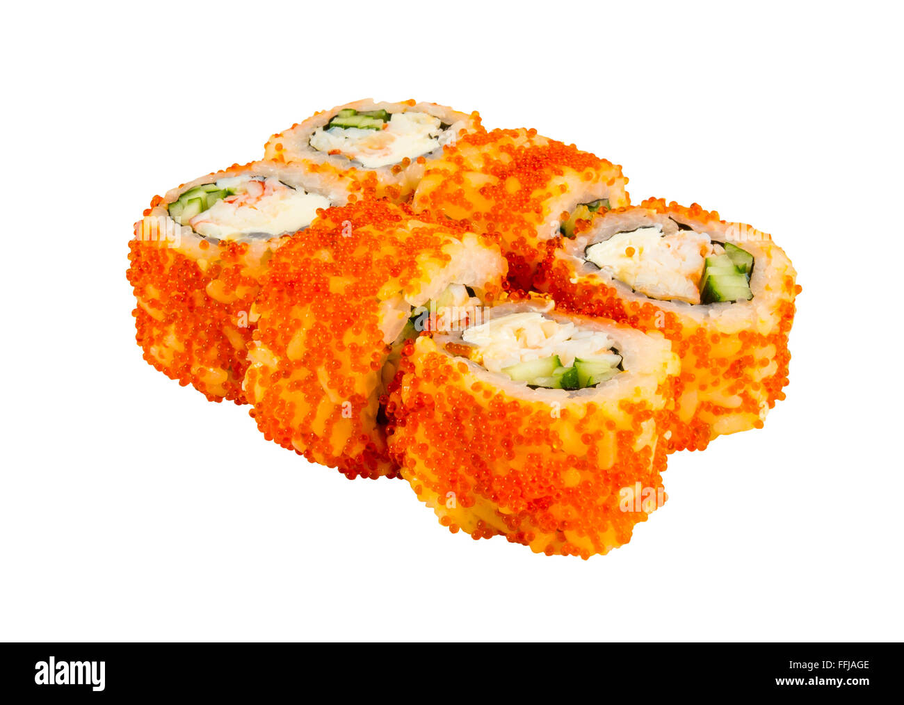 traditional japanese roll isolated on white background Stock Photo - Alamy