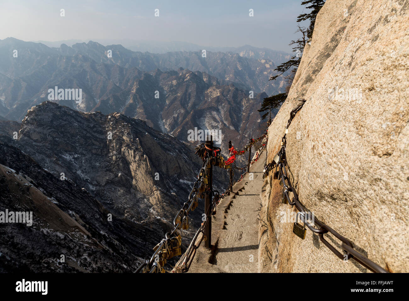 The Danger Trail of Mount Huashan, China Stock Photo - Alamy