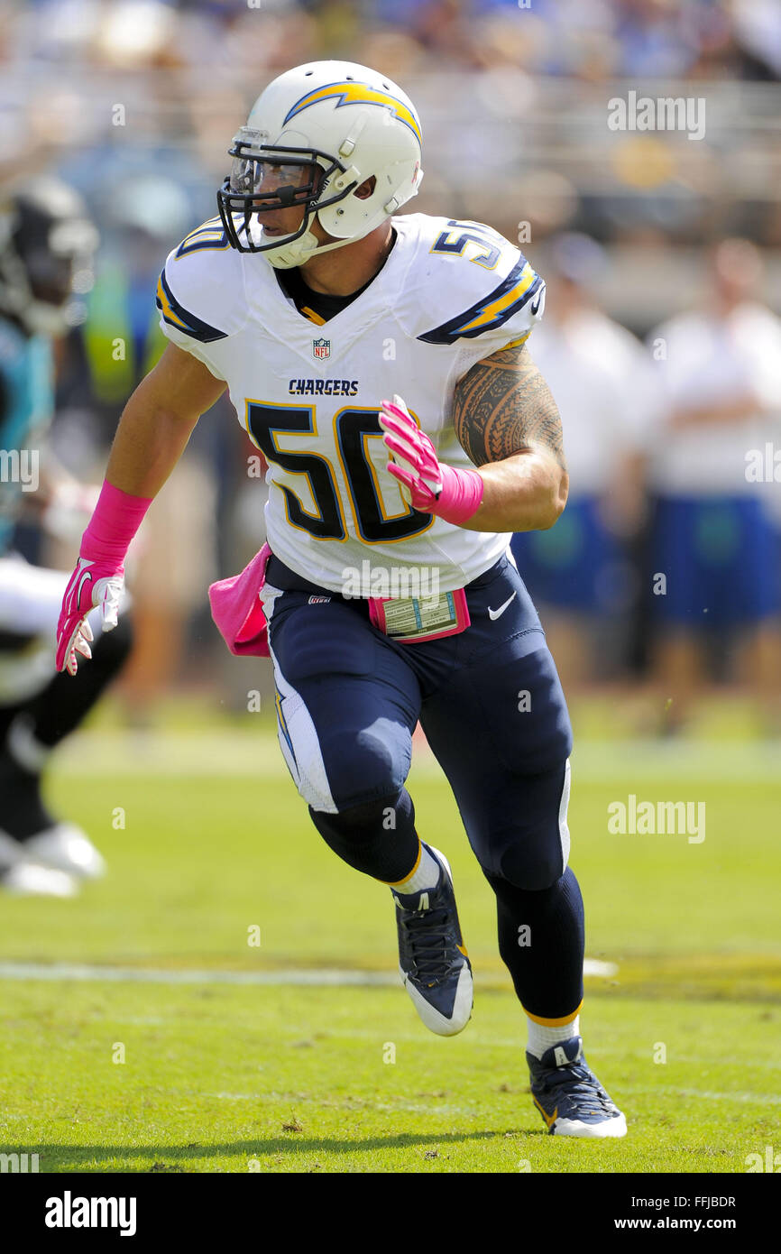 Jacksonville, FL, USA. 20th Oct, 2013. San Diego Chargers inside ...
