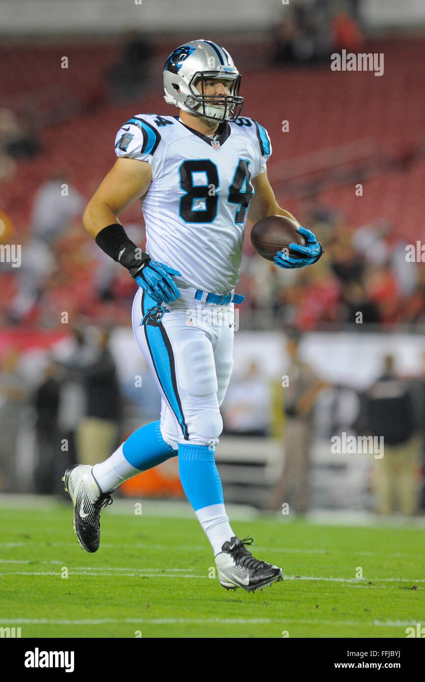 Tampa, FL, USA. 24th Oct, 2013. Carolina Panthers tight end Ben ...