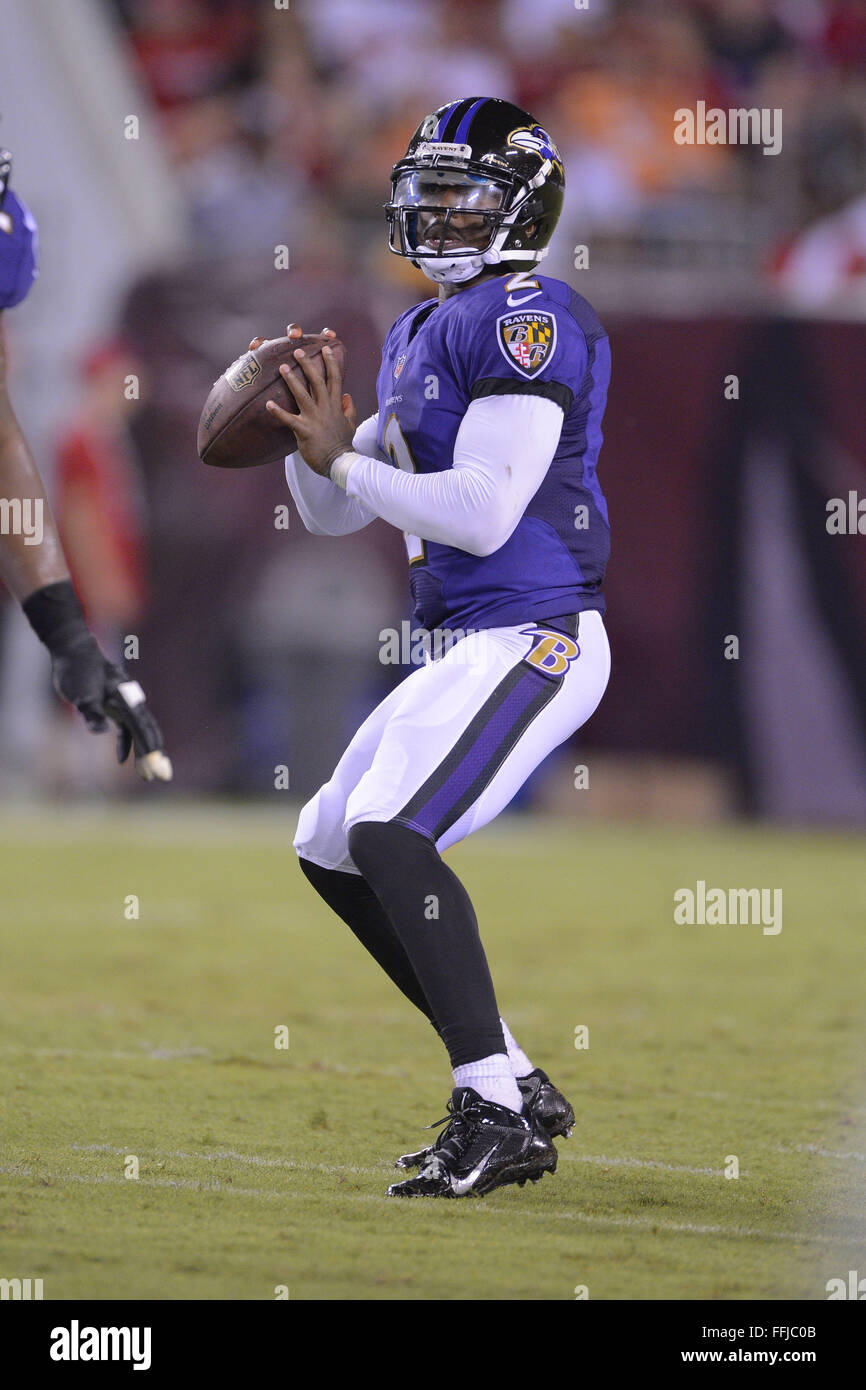 Tampa, FL, USA. 8th Aug, 2013. Baltimore Ravens quarterback Tyrod ...