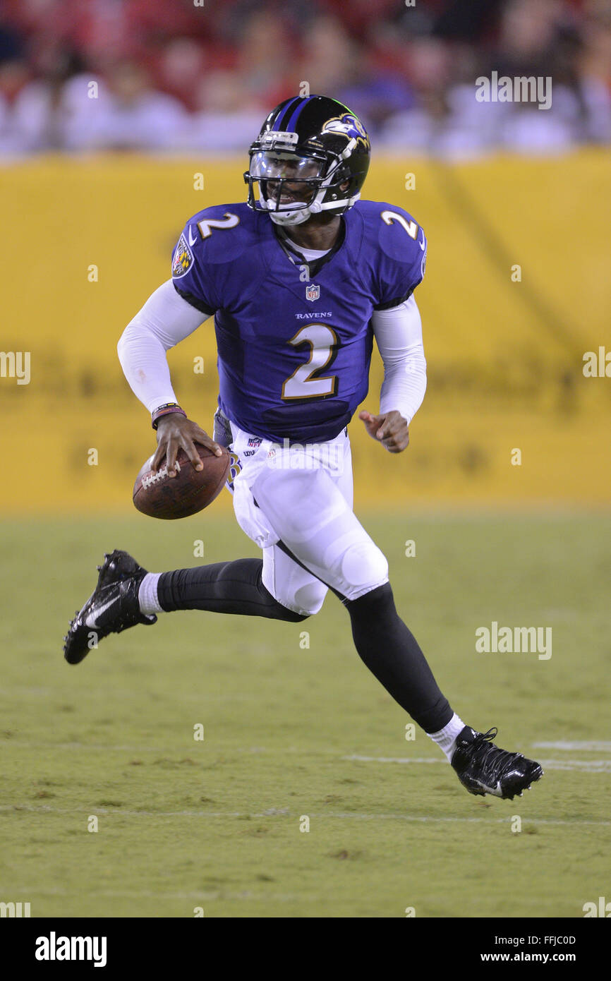 Tampa, FL, USA. 8th Aug, 2013. Baltimore Ravens quarterback Tyrod ...