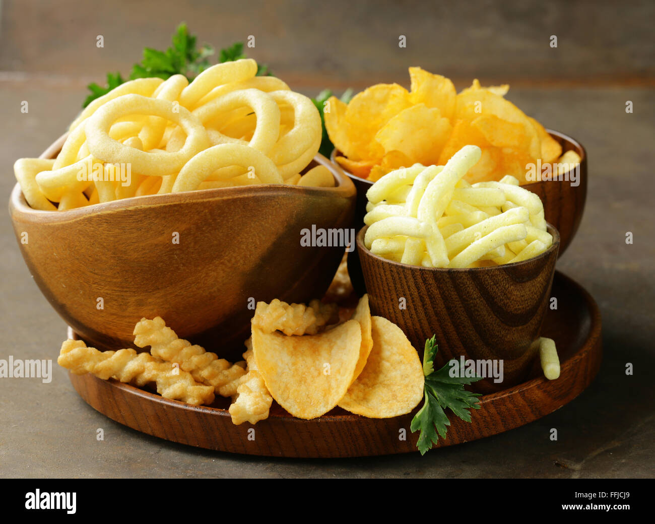 Fast food assorted potato chips hi-res stock photography and images - Alamy