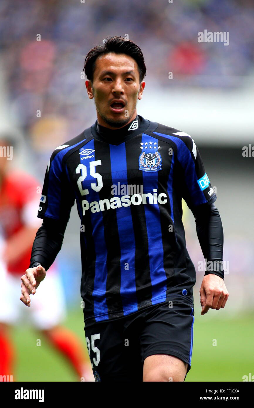 Osaka, Japan. 14th Feb, 2016. Jungo Fujimoto (Gamba) Football/Soccer ...