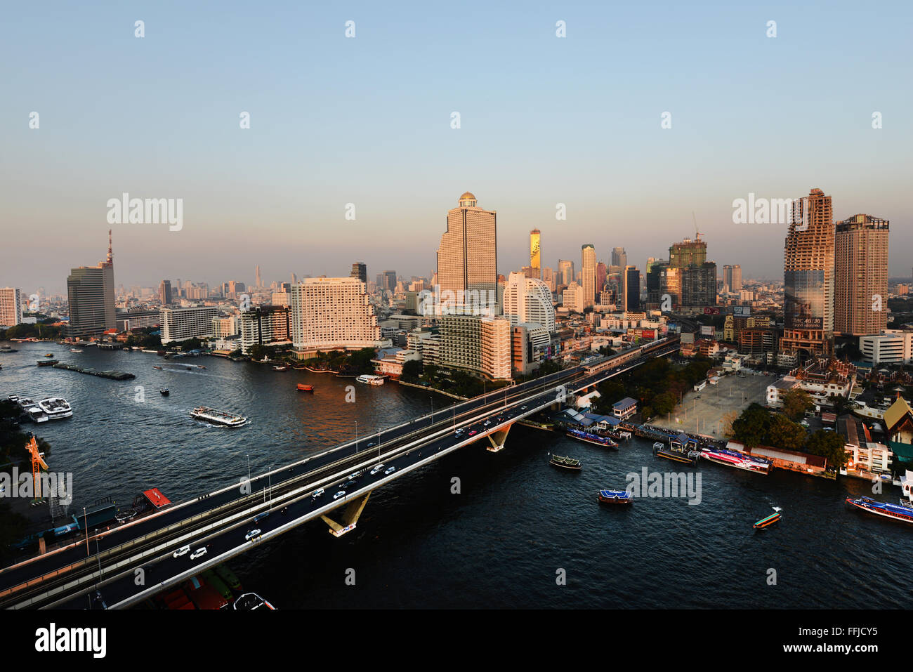 A beautiful view of Bangkok during sunset Stock Photo - Alamy