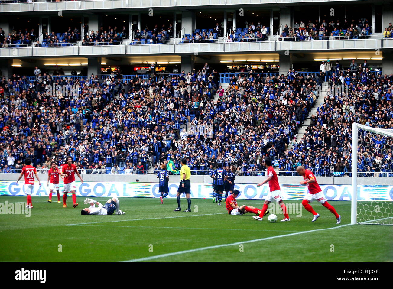 Osaka, Japan. 14th Feb, 2016. Gamba Osaka team group Football/Soccer ...