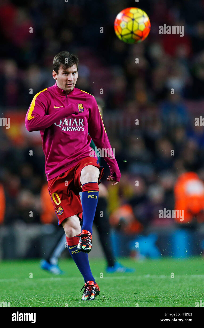 Barcelona, Spain. 14th February, 2016. Lionel Messi (Barcelona ...