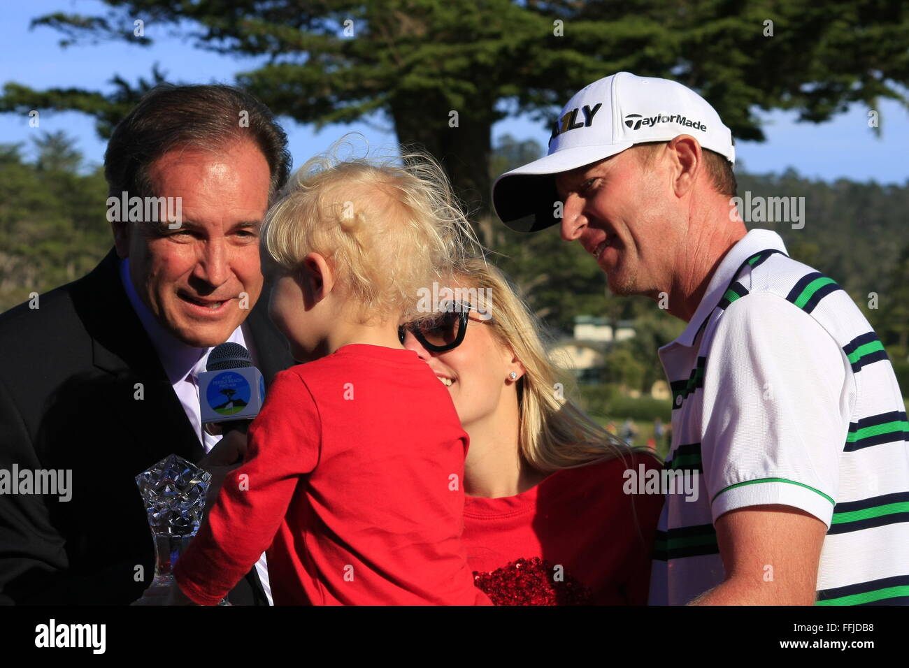 Vaughn Taylor (USA) celebrates with his wife Leot and family after ...