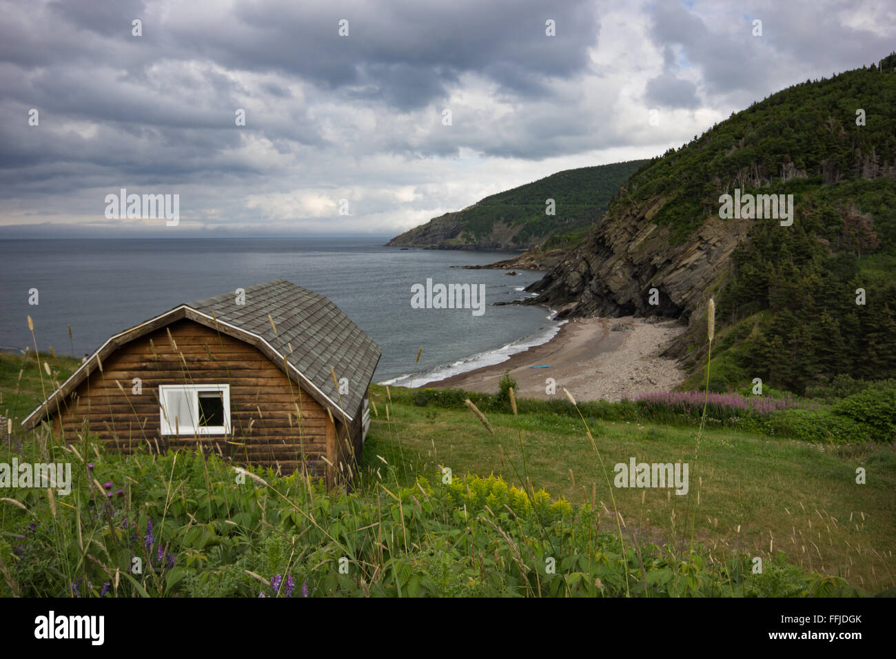 Camping at Meat Cove, Nova Scotia Stock Photo - Alamy