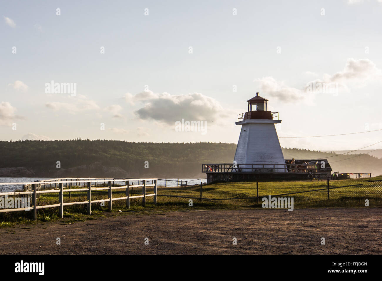 Lighthouse at Neils Harbor Stock Photo - Alamy