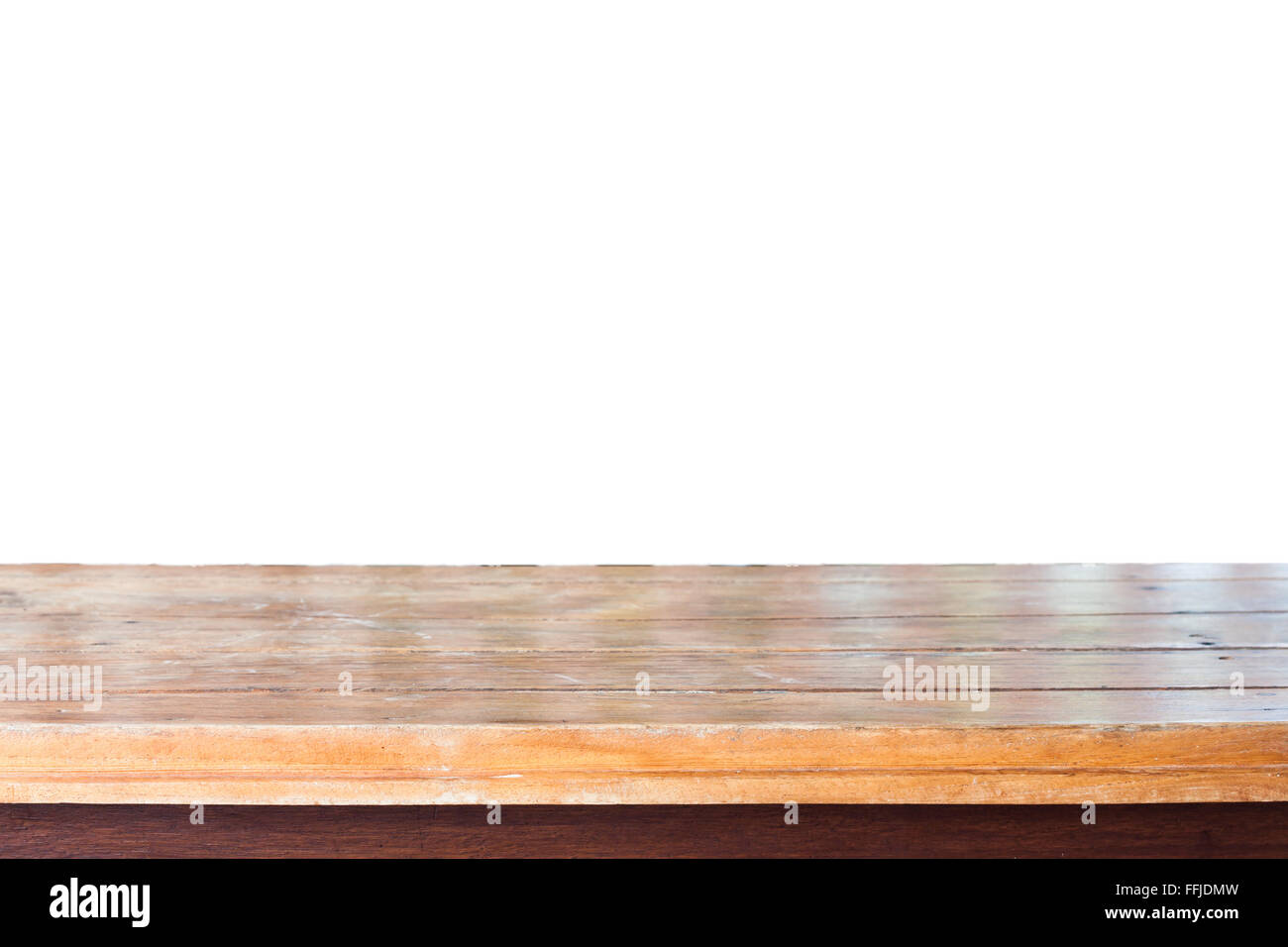 Empty old wooden table top, stock photo Stock Photo - Alamy