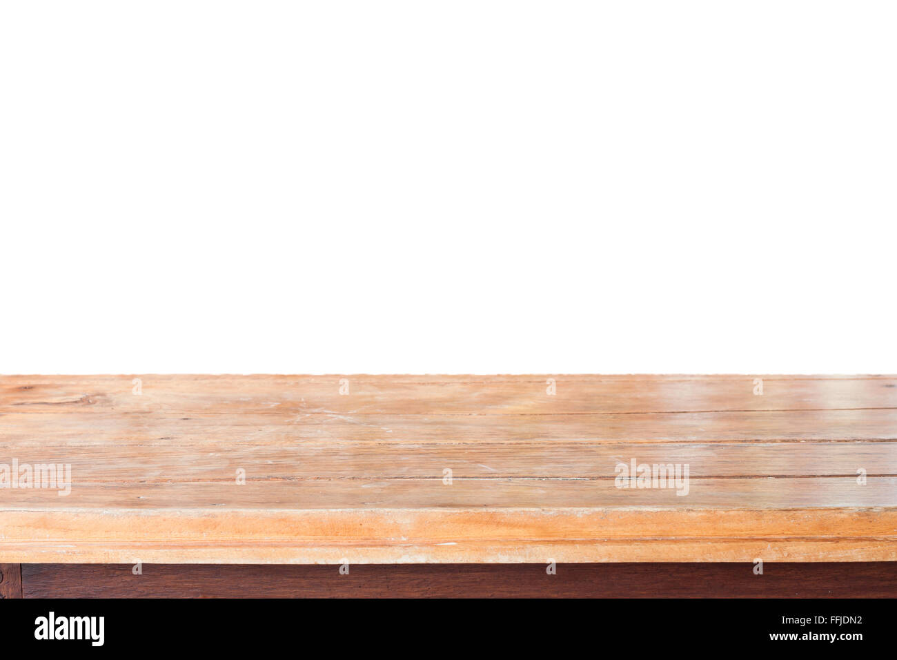 Empty old wooden table top, stock photo Stock Photo - Alamy
