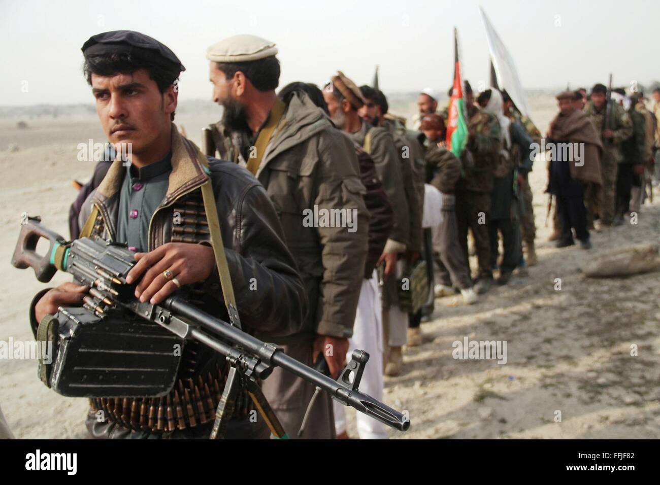 Nangarhar, Afghanistan. 14th Feb, 2016. Afghan security force members ...