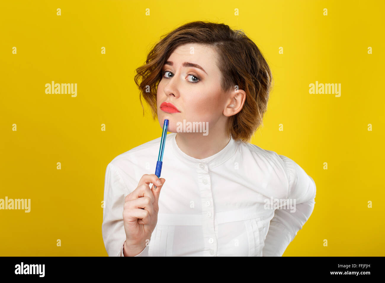 Expecting to give answers Stock Photo - Alamy