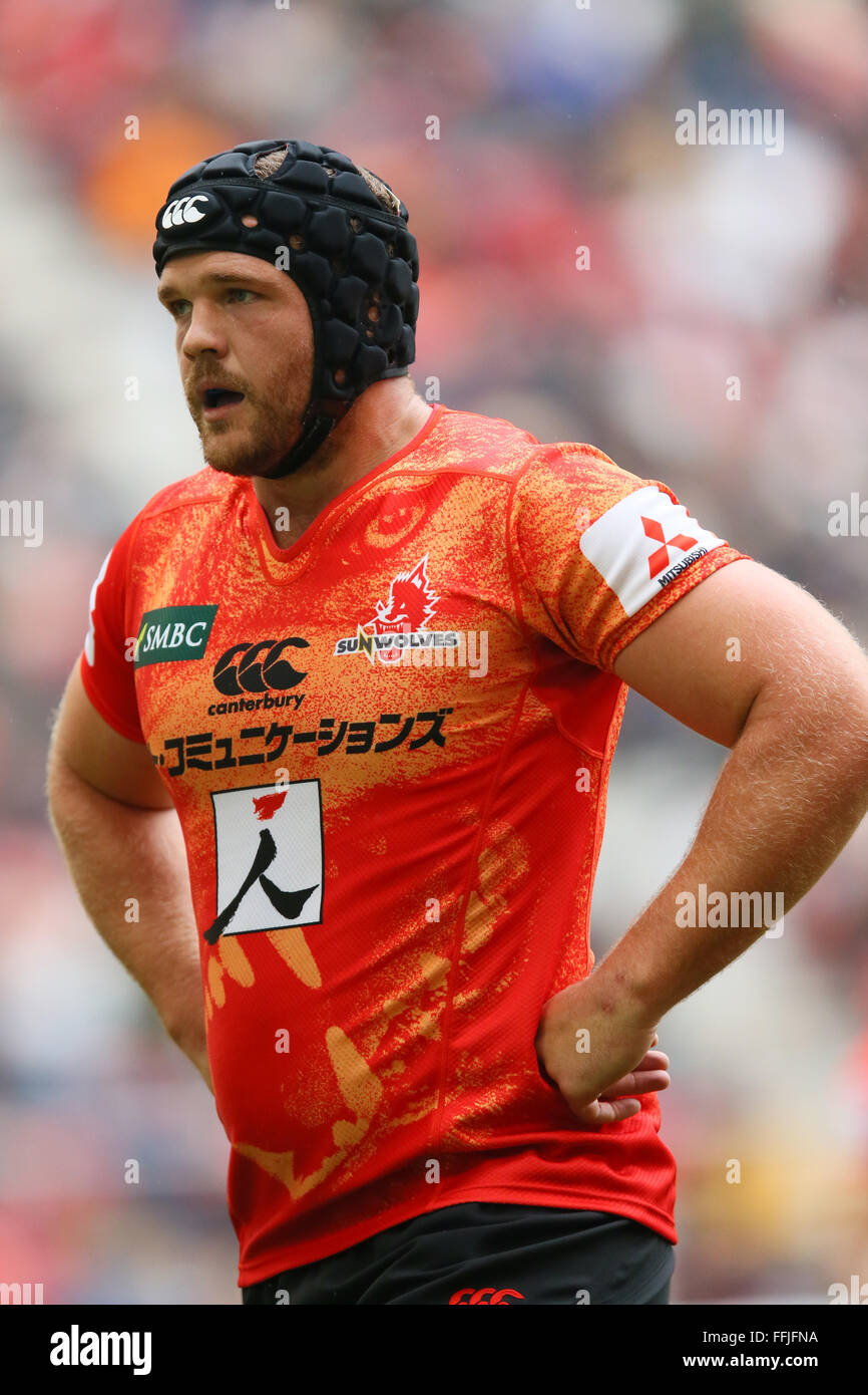 Toyota Stadium, Aichi, Japan. 13th Feb, 2016. Timothy Bond (Sunwolves ...