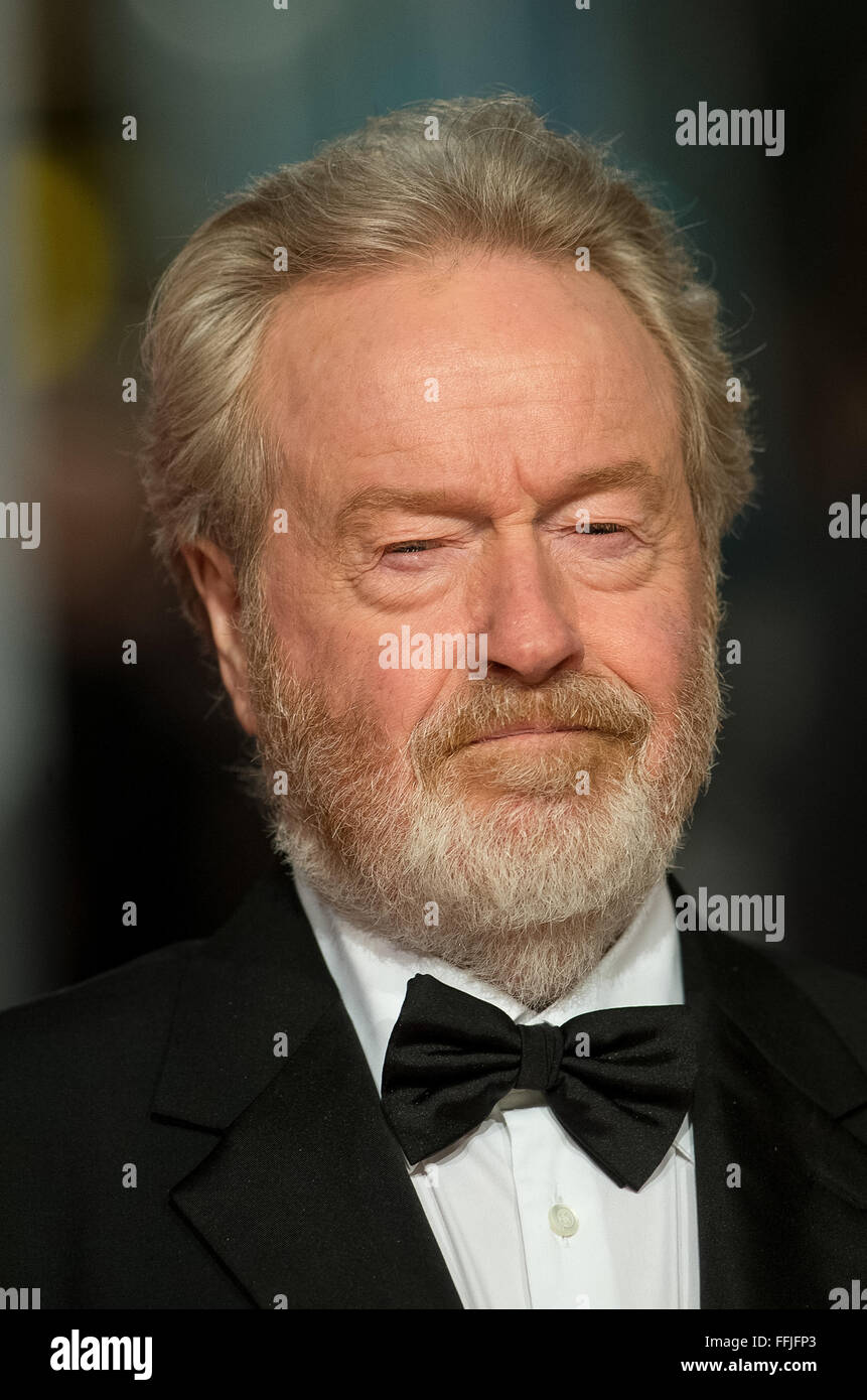 London, UK. 14th February, 2016. Director Ridley Scott arrives at the ...