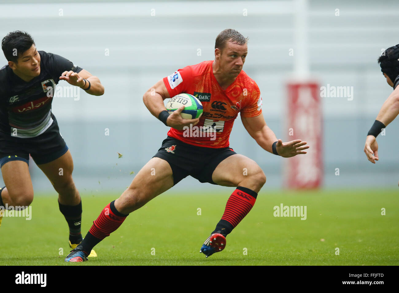 Toyota Stadium, Aichi, Japan. 13th Feb, 2016. Riaan Viljoen (Sunwolves ...