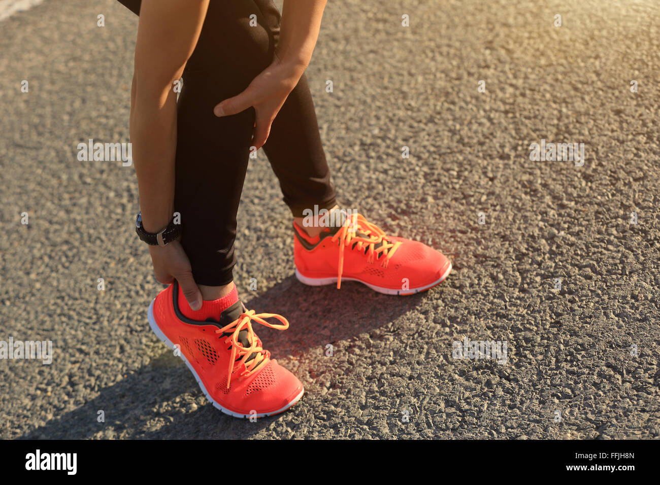 Woman one leg vintage hi-res stock photography and images - Alamy