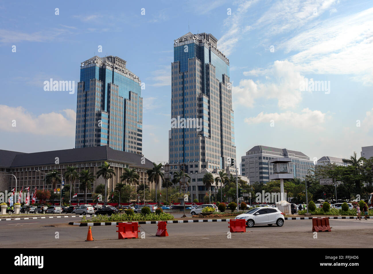 JAKARTA - August 10: Main street in central Jakarta. August 10, 2015 in ...