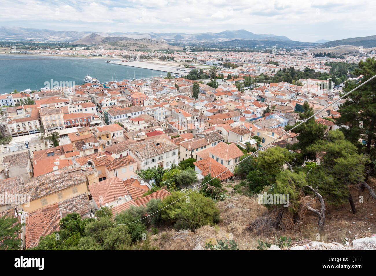 Historical Nafplio and the Argolic Gulf Peloponnese, Greece Stock Photo ...