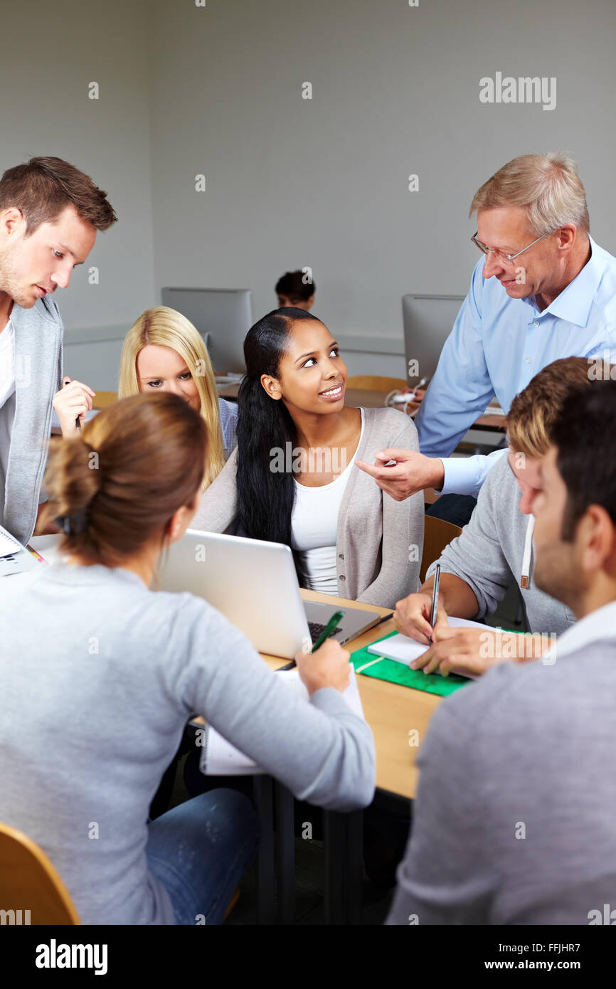 Study course with teacher and students in university Stock Photo - Alamy