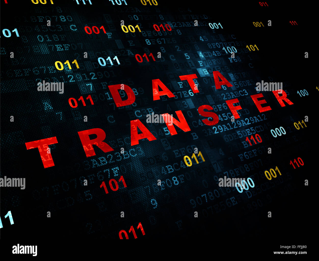 Data concept: Data Transfer on Digital background Stock Photo - Alamy