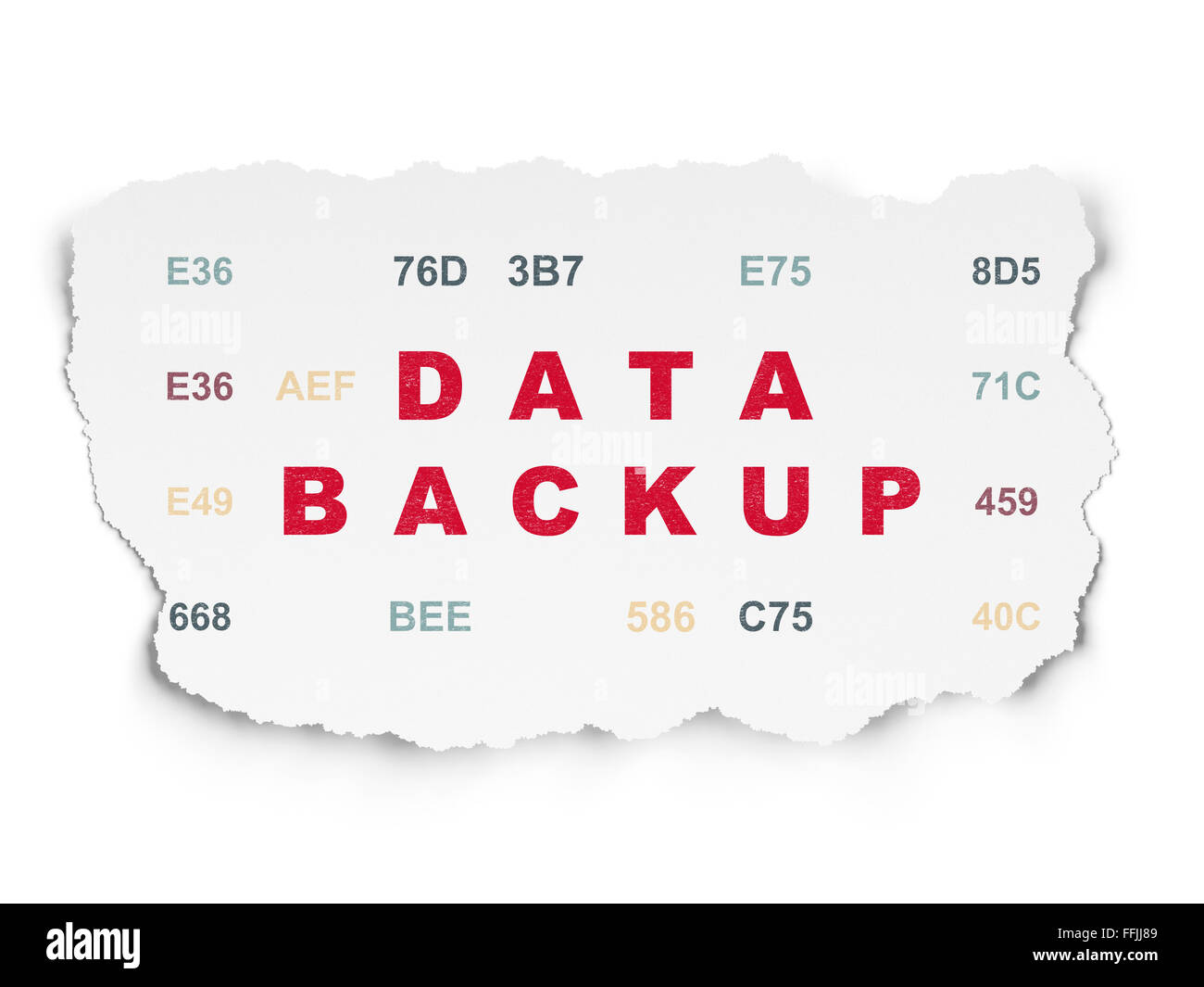Data concept: Data Backup on Torn Paper background Stock Photo - Alamy