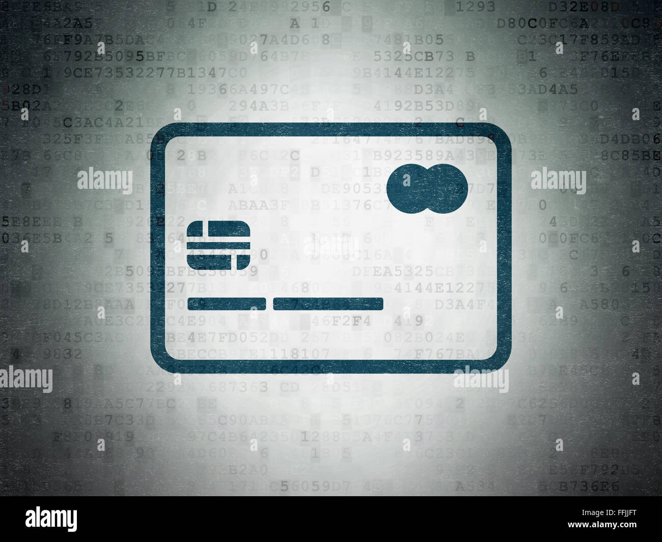 Banking concept: Credit Card on Digital Paper background Stock Photo ...