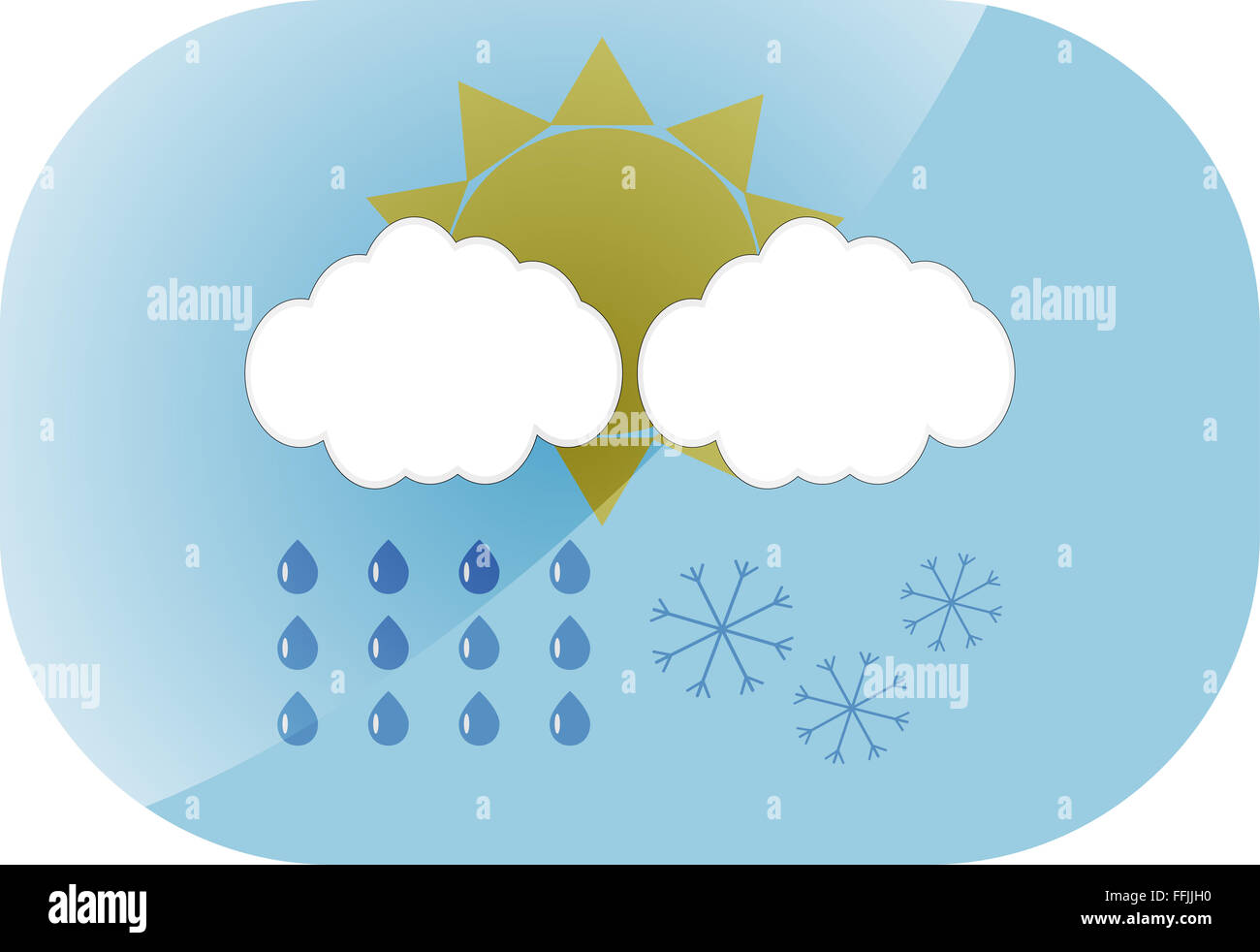 Icon weather app. Weather web, interface app, cloud and sun, forecast ...