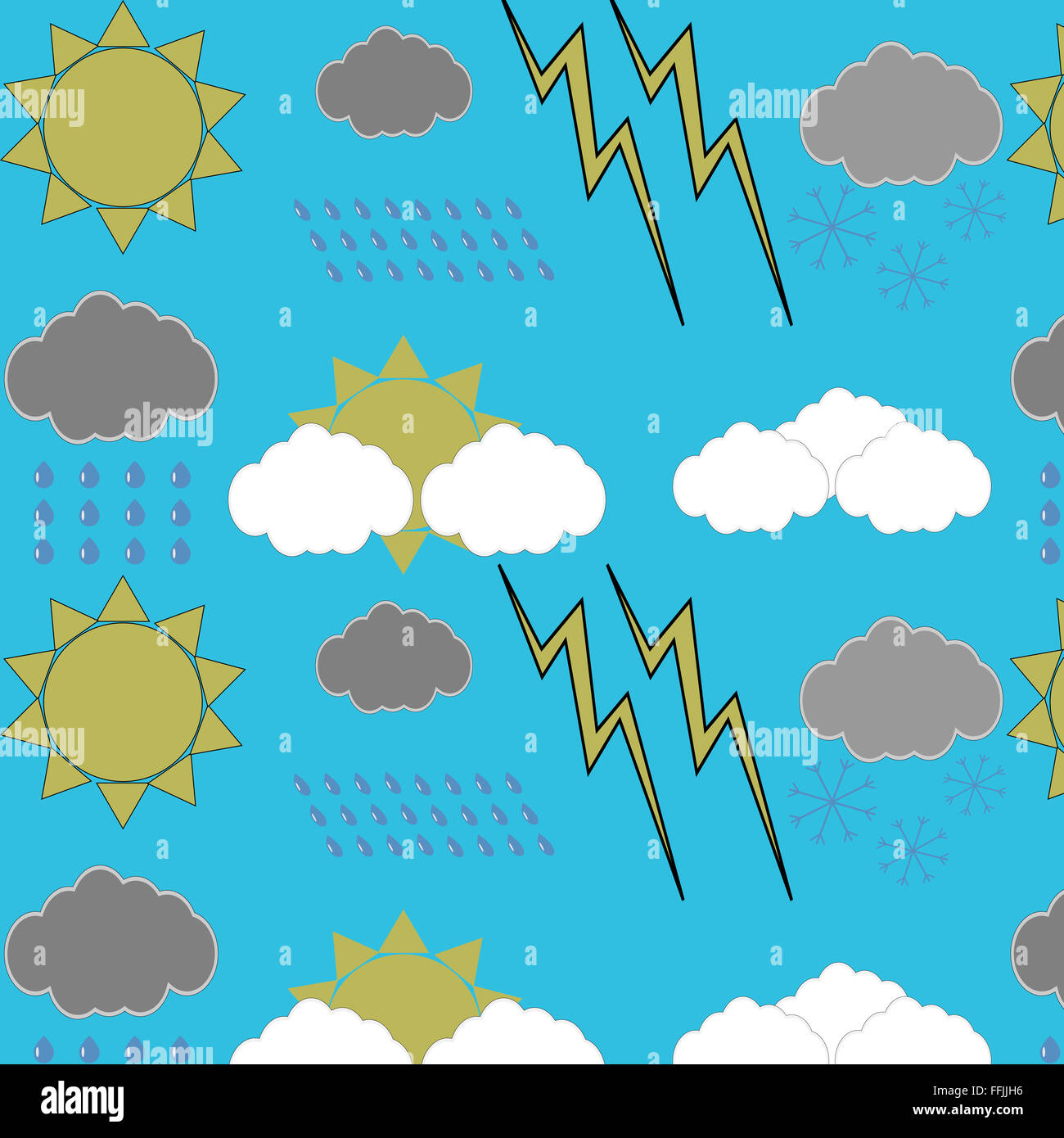 Weather pattern seamless. Weather decoration, season nature, sky cloud ...