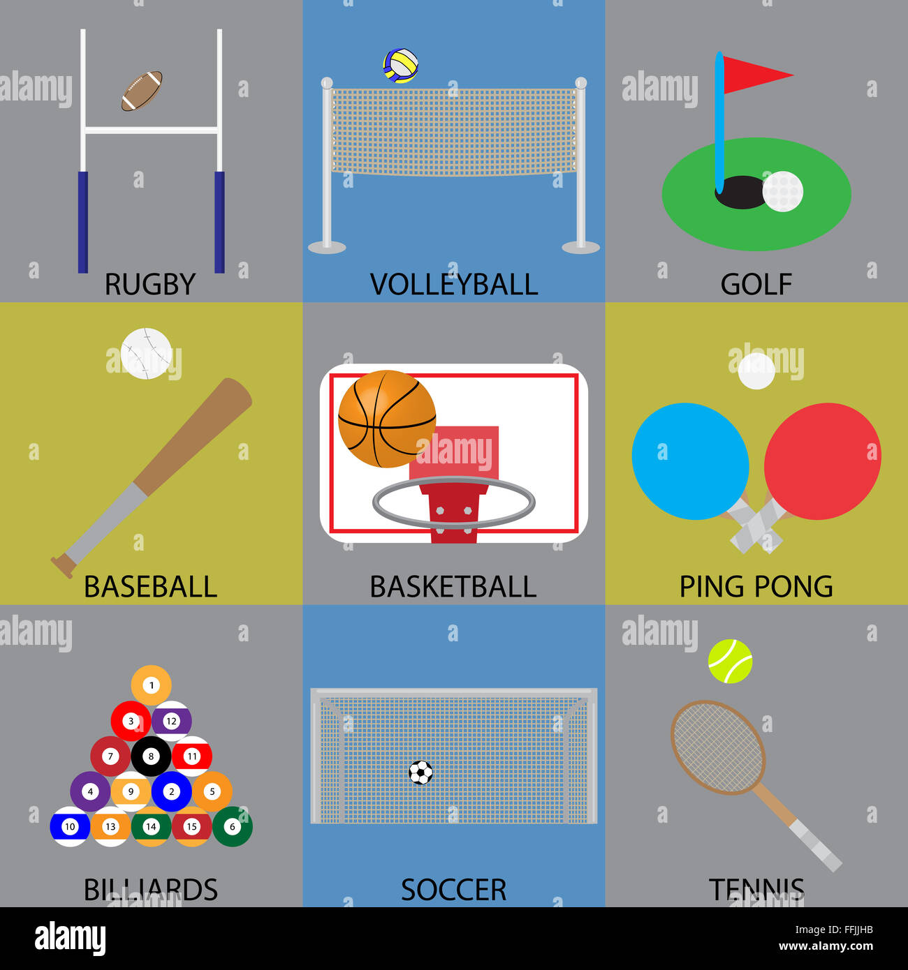 Vector sport game competition hi-res stock photography and images - Alamy