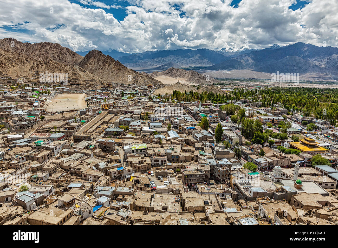Aerial view of Leh Stock Photo - Alamy