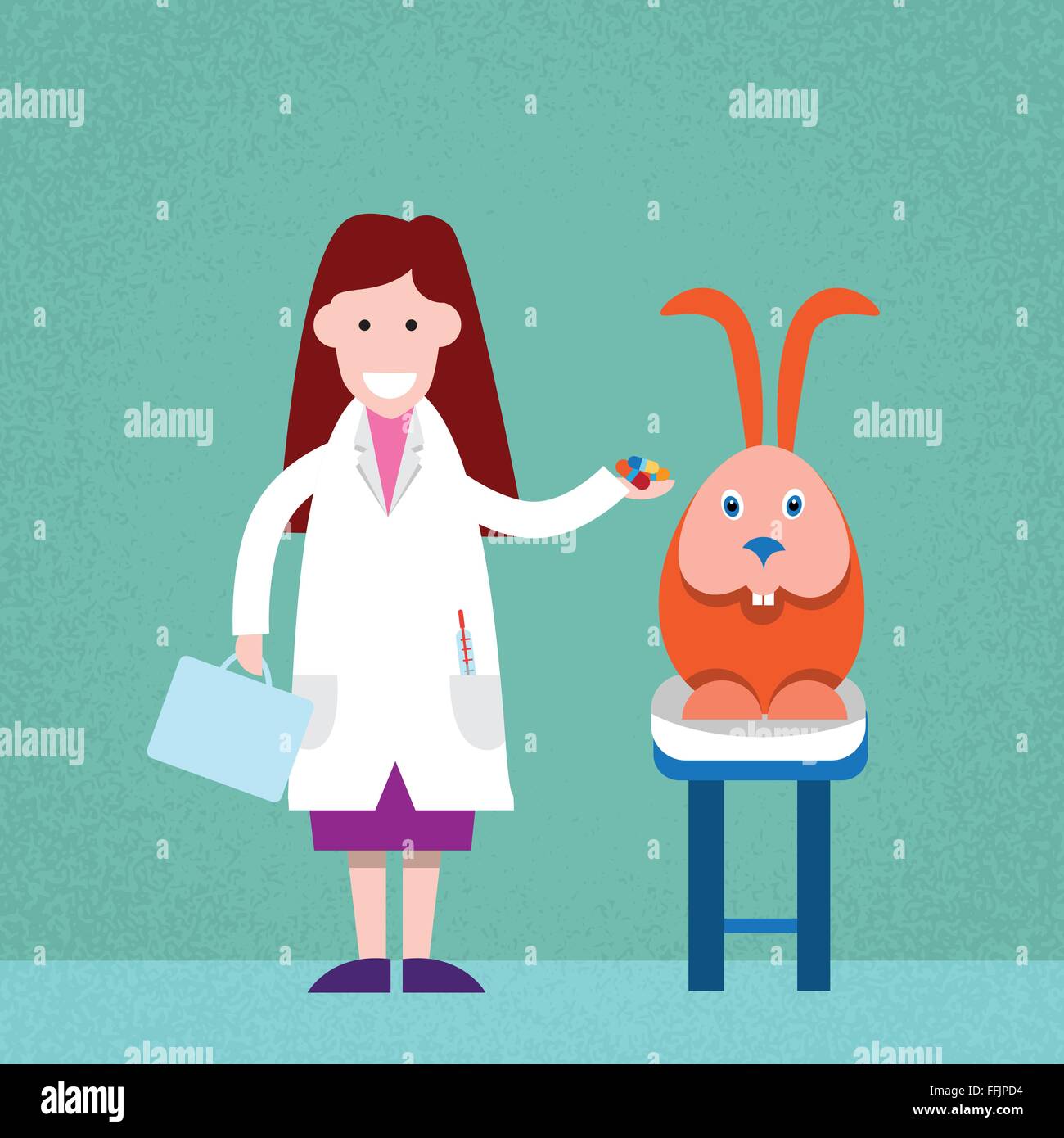 Medical Doctor Veterinarian Cure Rabbit Stock Vector Image & Art - Alamy
