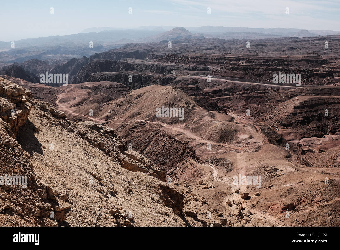 A view from Mount Yoash in the mountains engulfing Eilat, at the ...