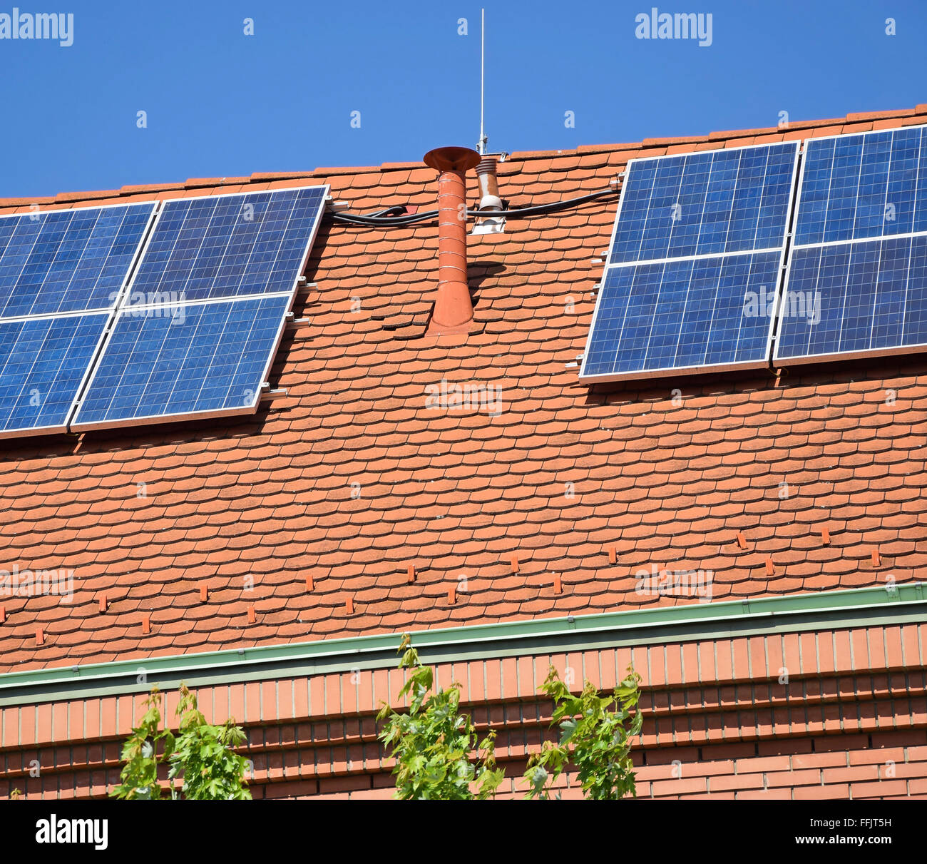 Solar panels on the roof Stock Photo - Alamy