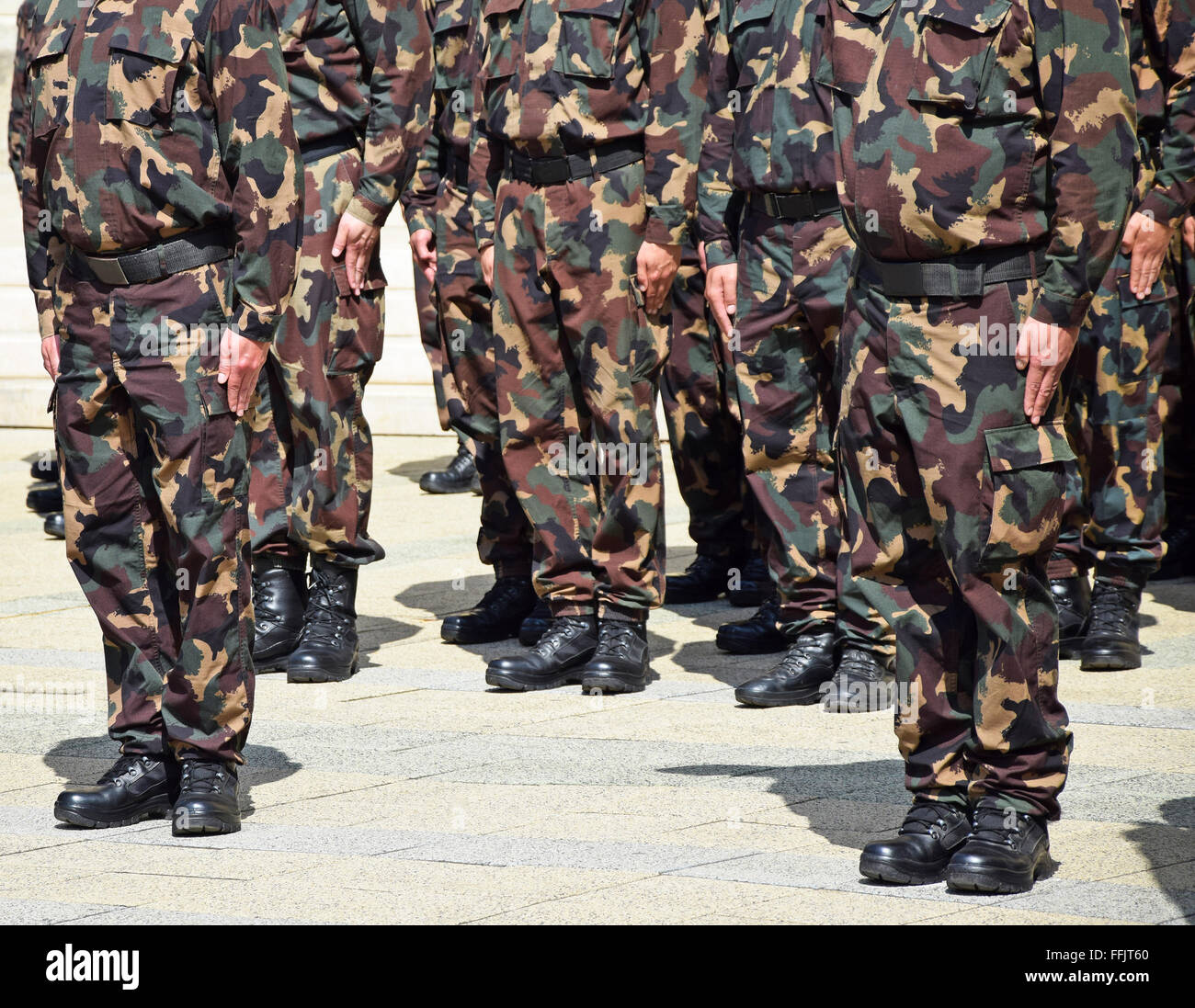 Soldiers in a row Stock Photo - Alamy