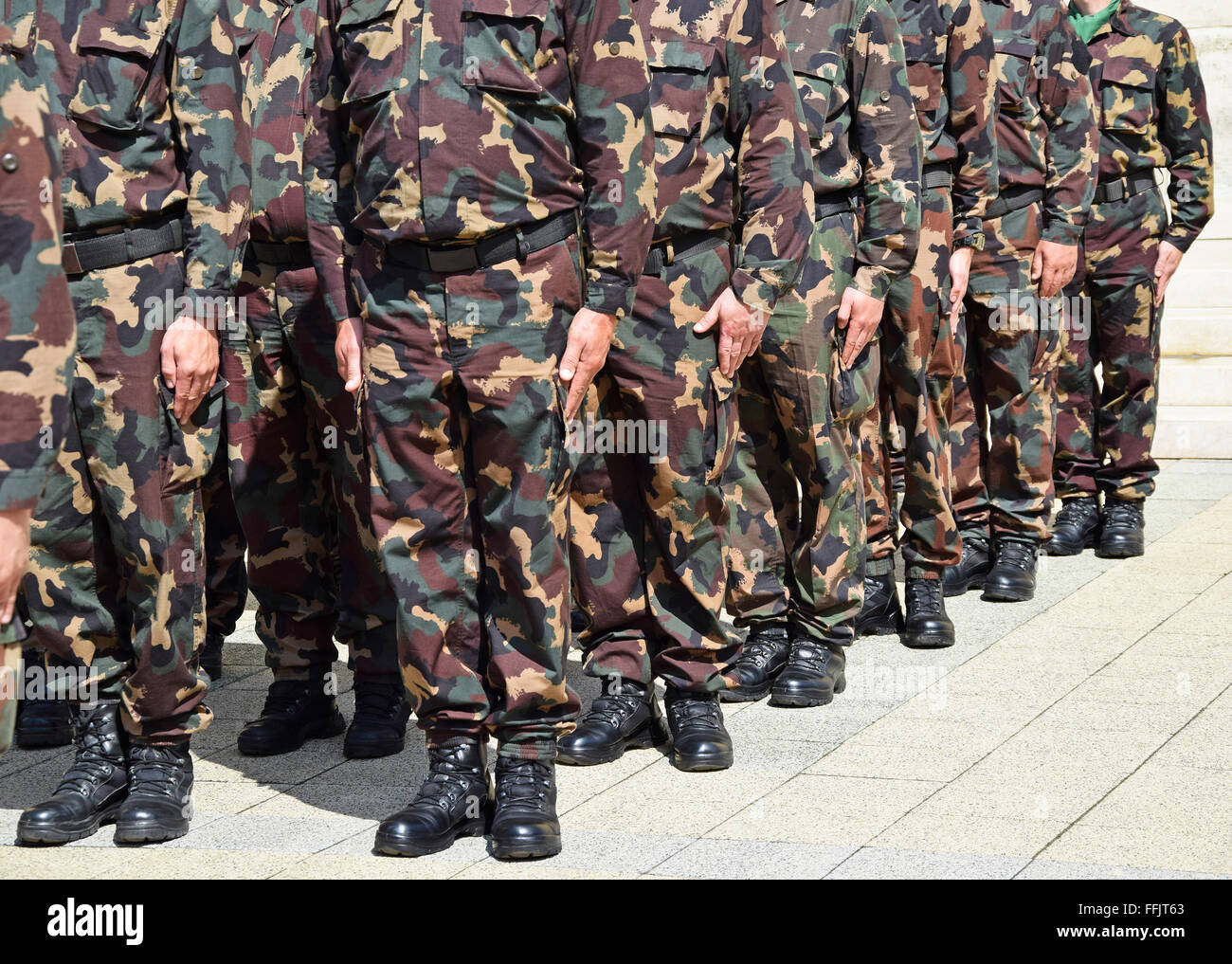 Soldiers in a row Stock Photo - Alamy