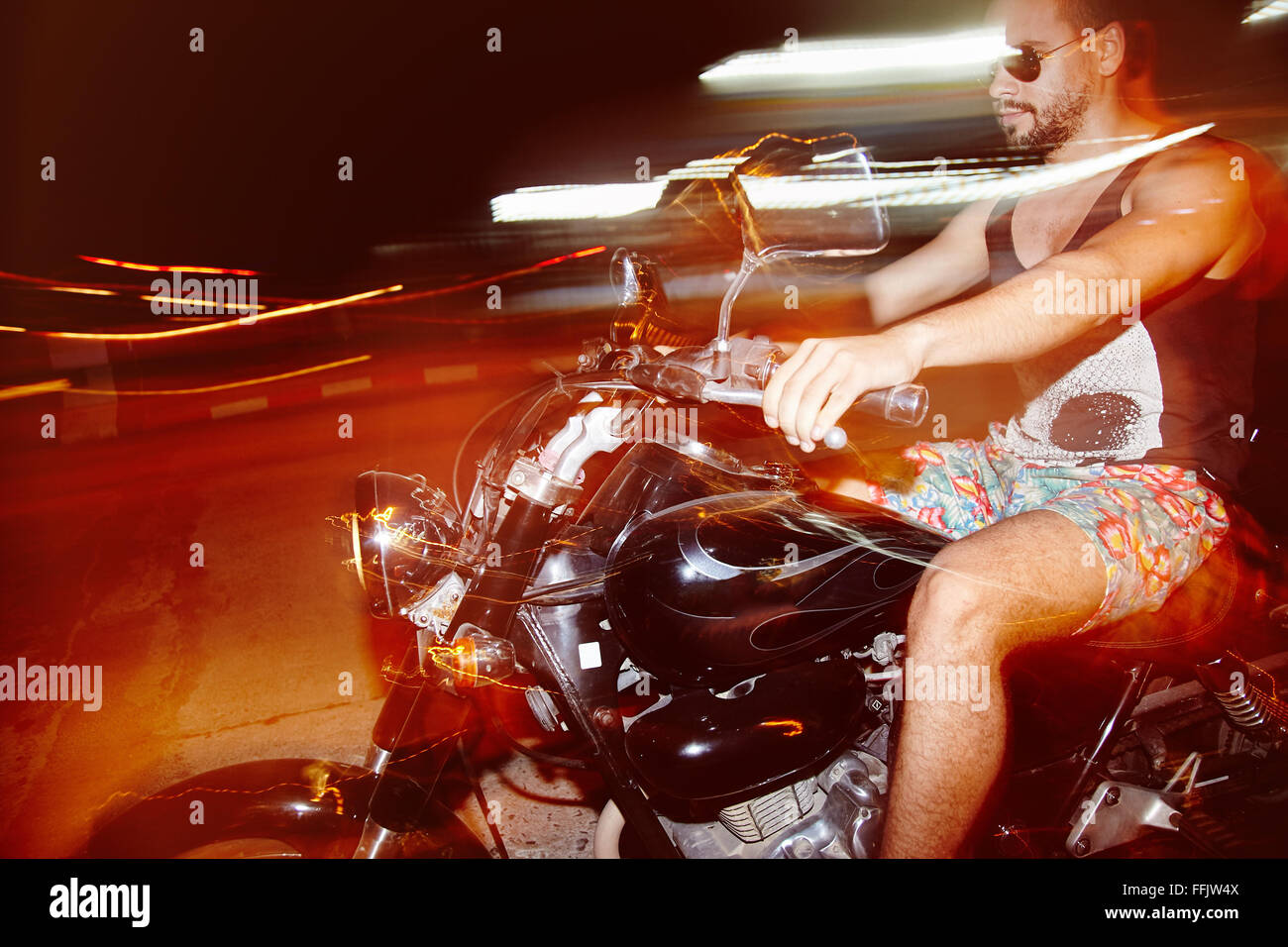 Very excited on a motorcycle hi-res stock photography and images - Alamy