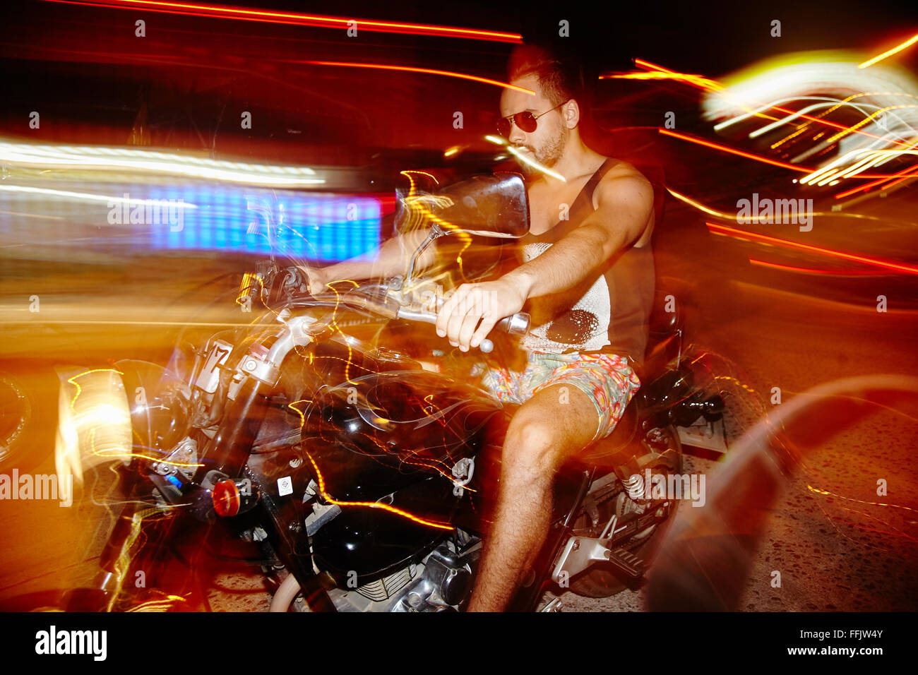 Very excited on a motorcycle hi-res stock photography and images - Alamy