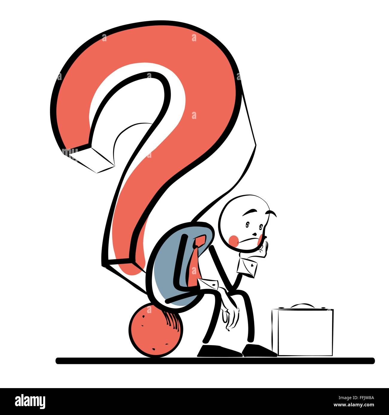 Question thoughts Stock Vector Images - Alamy