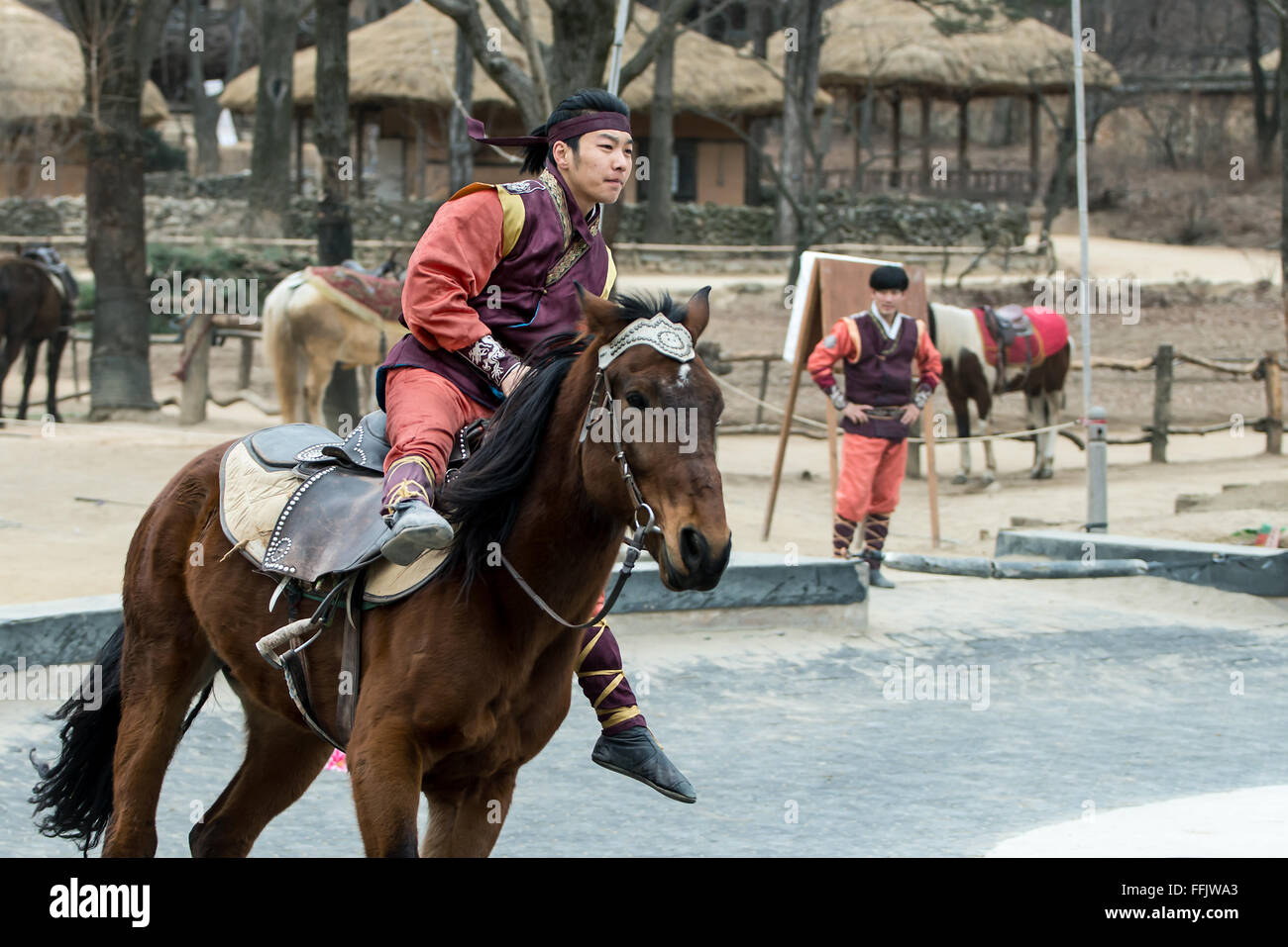 Seoul, South Korea - January 28, 2016: Participant a the Equestrian ...
