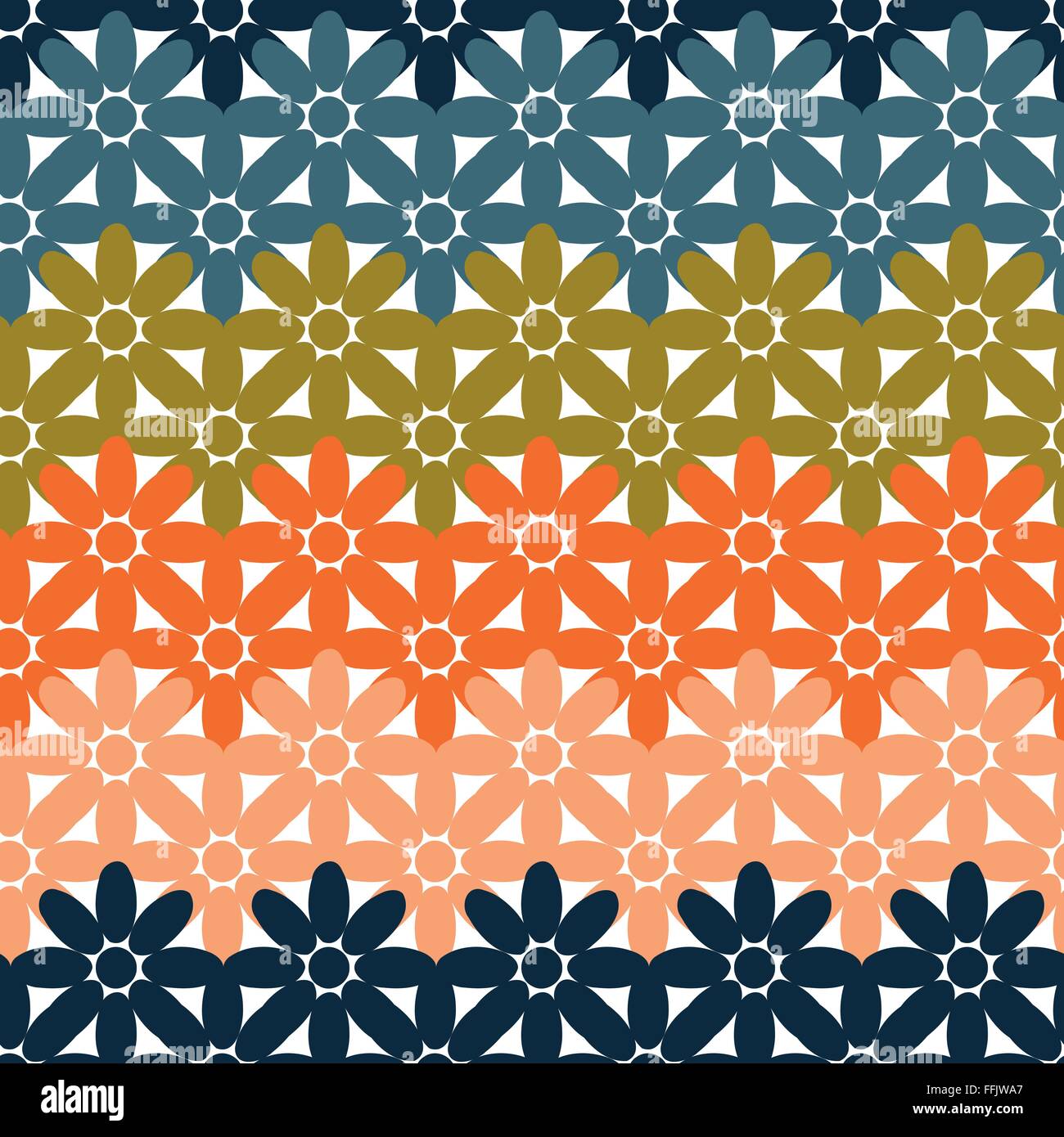 Seamless colorful abstract flower pattern created from circle and ellipse intersections Stock ...