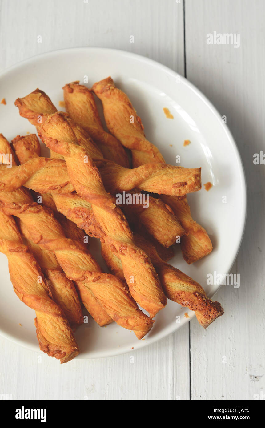 Cheese sticks with puff pastry and cheddar cheese Stock Photo - Alamy