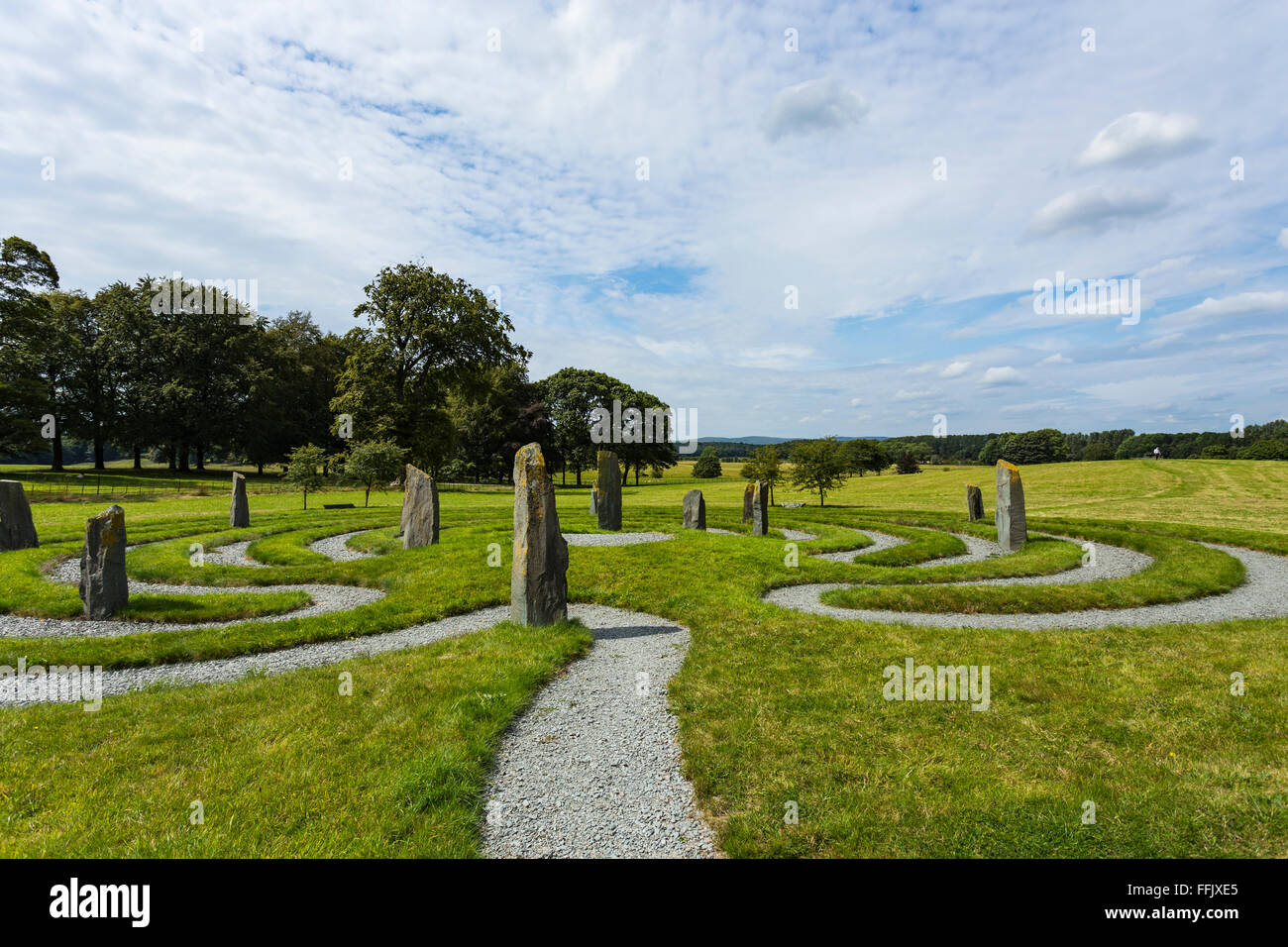 Holker Gardens, Labyrinth, Holker Hall country house near Cartmel ...