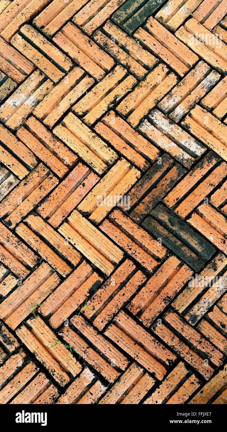 Old and dirty brick Sidewalk - Geometric Pattern for background Stock ...
