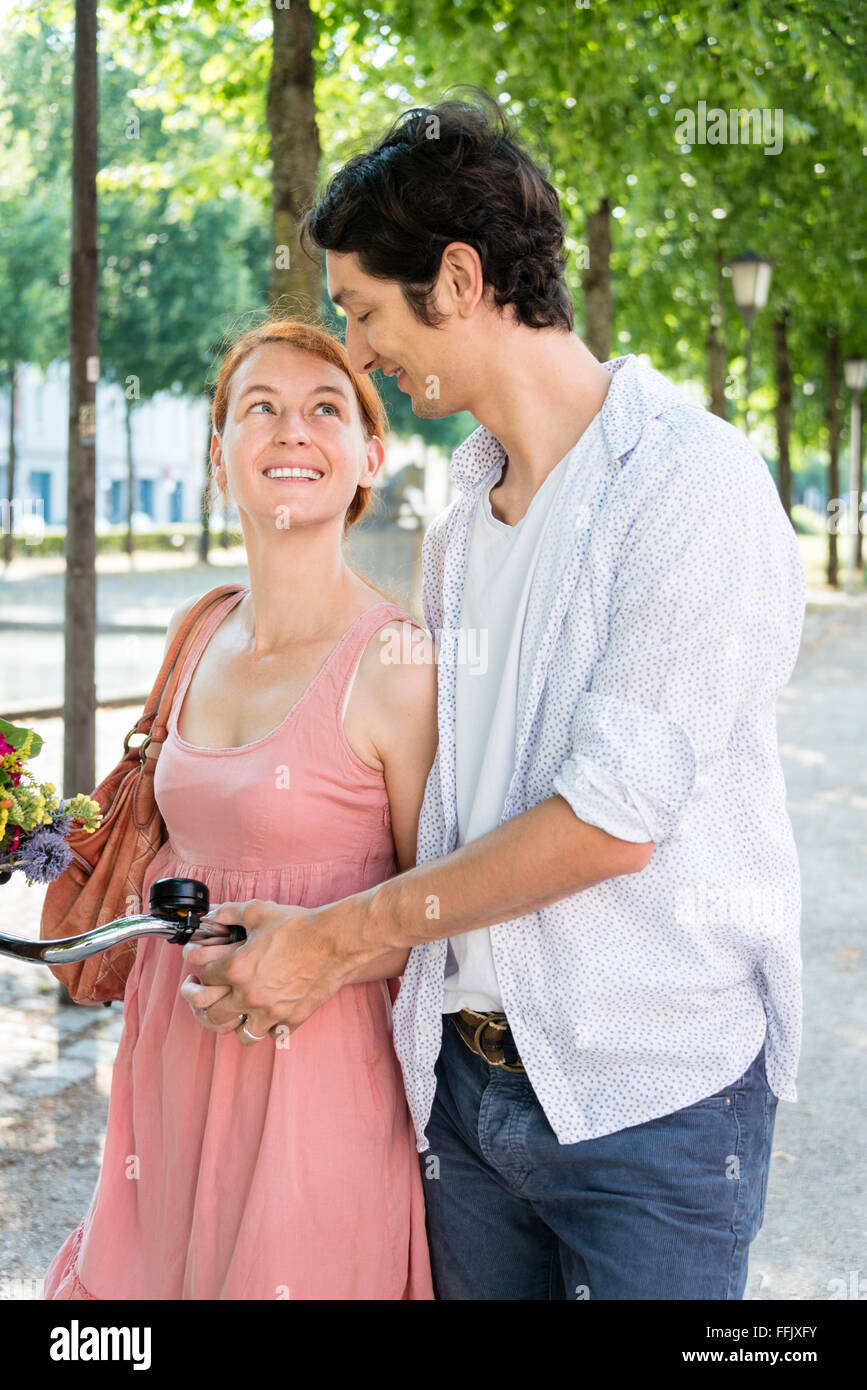 Couple falling in love in summer Stock Photo - Alamy